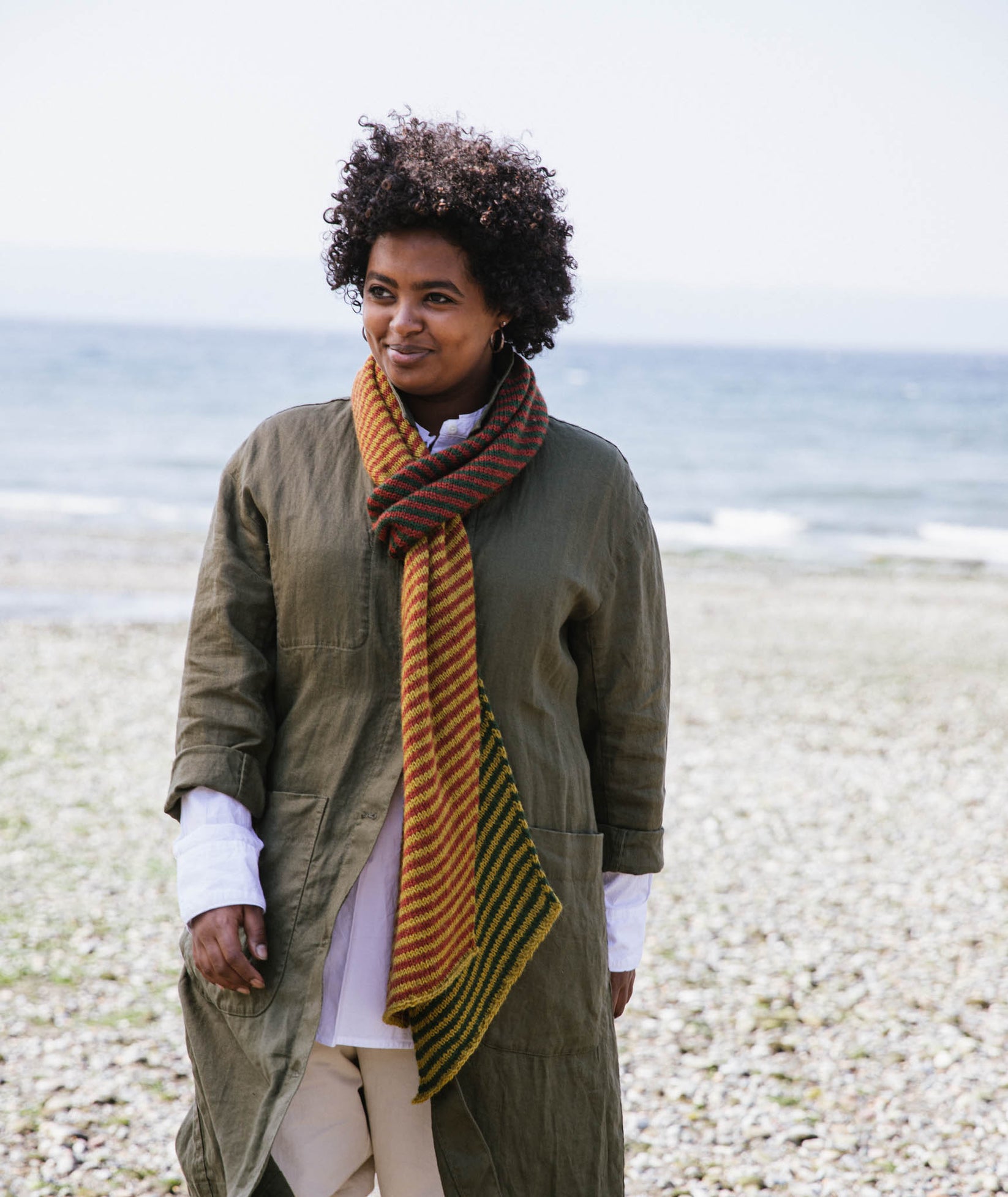 Bias 'Before & After' Scarf Using Rowan Moordale – Churchmouse Yarns & Teas