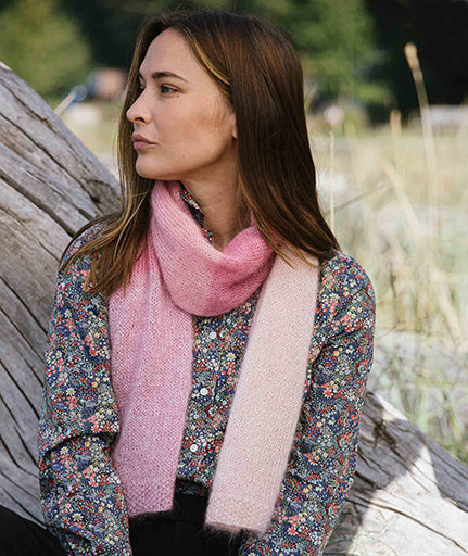 Color Play Mohair Scarf Using Rowan Kidsilk Haze – Churchmouse Yarns & Teas