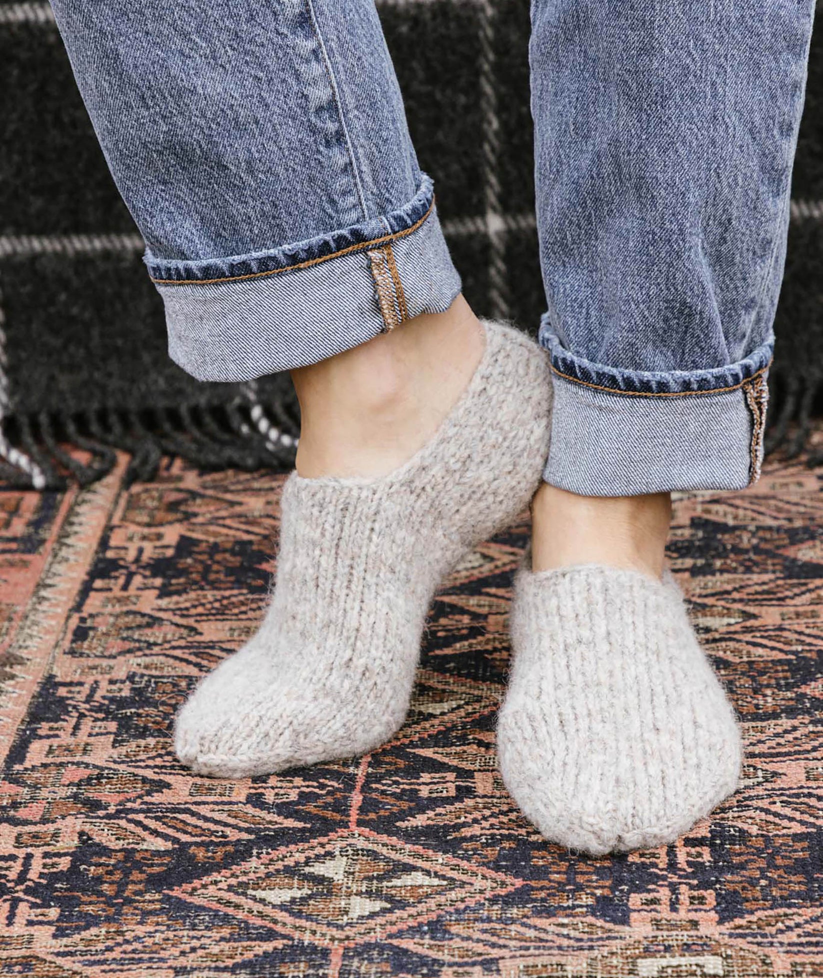 Cozy Slipper Socks Using Rowan Brushed Fleece – Churchmouse Yarns & Teas