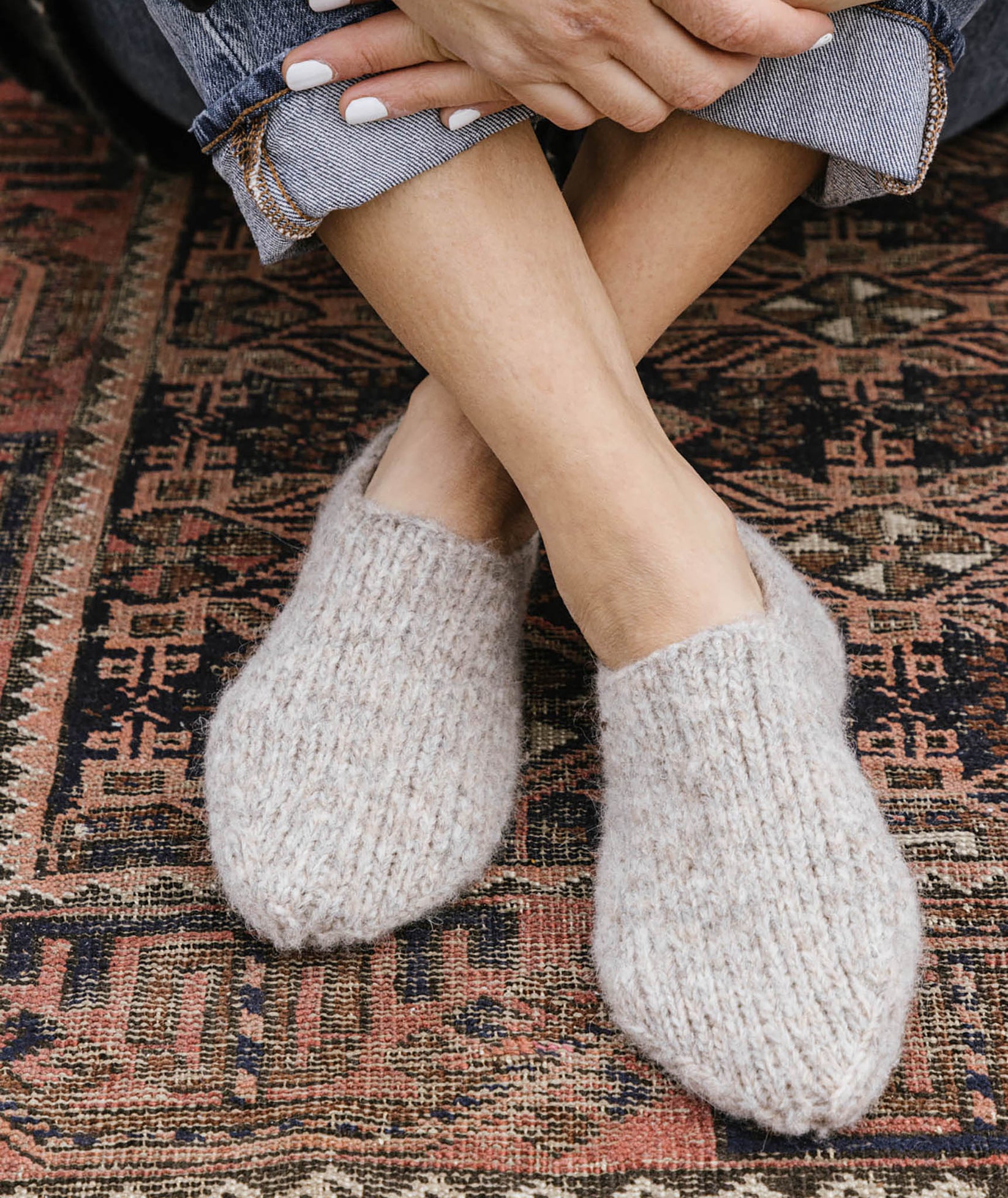 Cozy Slipper Socks Using Rowan Brushed Fleece – Churchmouse Yarns & Teas