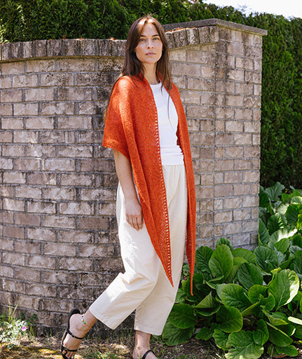 Demi Lune Scarf Using Isager Soft Fine – Churchmouse Yarns & Teas