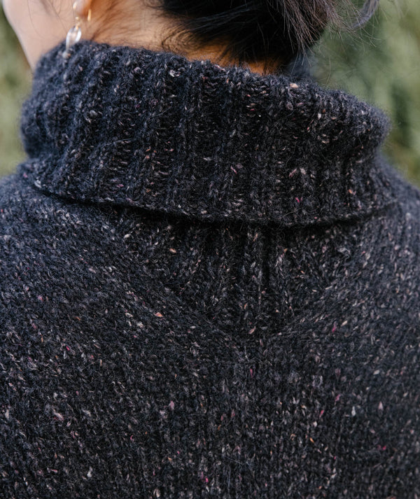 Easy Folded Poncho: Ribbed Cowl Version Using Rowan Fine Tweed Haze ...
