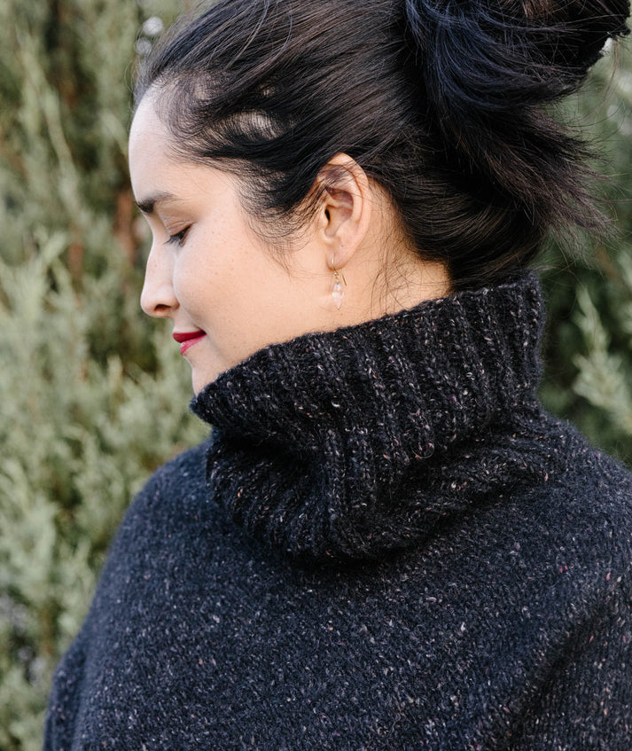Easy Folded Poncho: Ribbed Cowl Version Using Rowan Fine Tweed Haze ...
