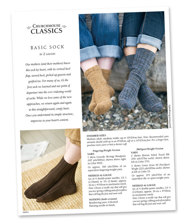 Basic Socks Using Regia 4-Ply Cotton Color – Churchmouse Yarns & Teas
