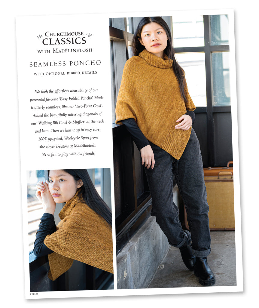 Seamless Poncho using Madelinetosh Woolcycle Sport – Churchmouse Yarns ...
