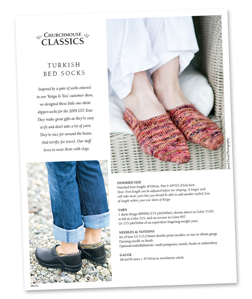 Turkish Bed Socks Using ITO Karei – Churchmouse Yarns & Teas