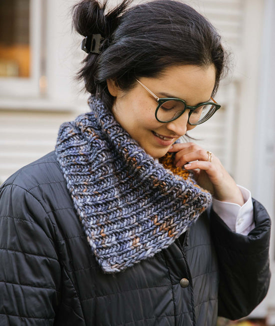 Double Split Color-Blocked Cowl Using Madelinetosh A.S.A.P ...