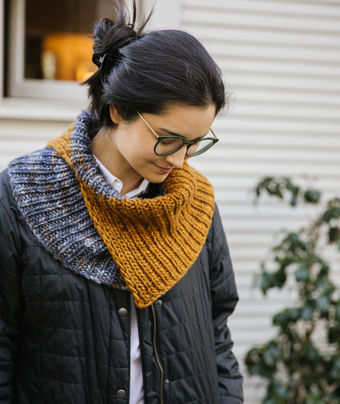 Double Split Color-Blocked Cowl Using Madelinetosh A.S.A.P ...