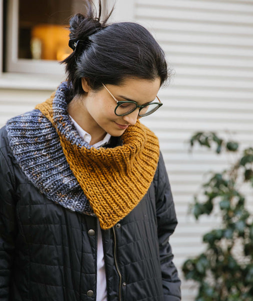 Double Split Color-Blocked Cowl Using Madelinetosh A.S.A.P ...