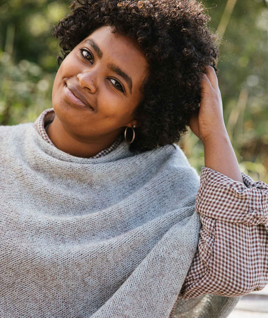 Easy Folded Poncho - Ombré Version Using Isager Spinni Wool 1 ...