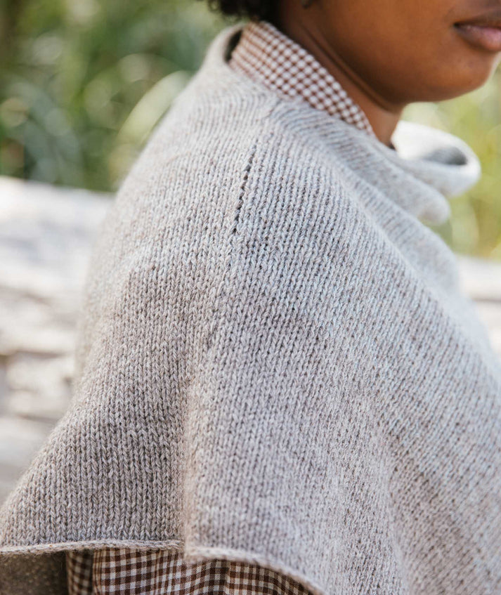 Easy Folded Poncho - Ombré Version Using Isager Spinni Wool 1 ...