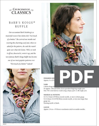 Barb’s Koigu Ruffle Pattern – Churchmouse Yarns & Teas