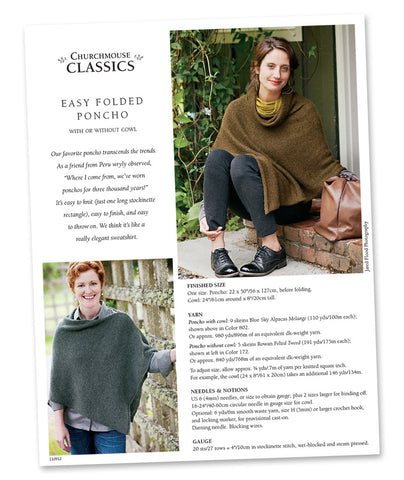 Easy Folded Poncho: Ribbed Cowl Version Using Rowan Fine Tweed Haze ...