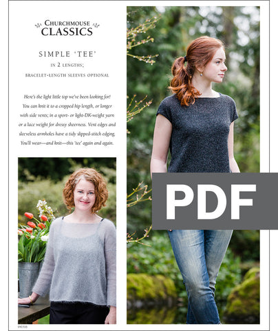 Simple 'Tee' Pattern – Churchmouse Yarns & Teas