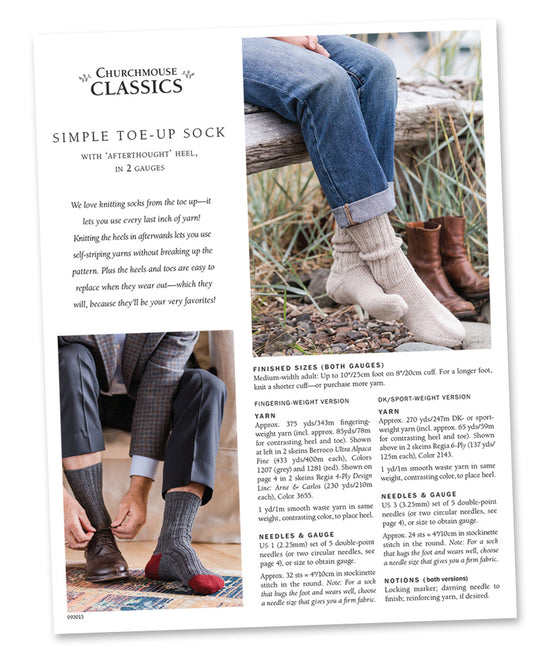 Simple Toe-Up Socks Using The Fibre Co. Amble – Churchmouse Yarns & Teas