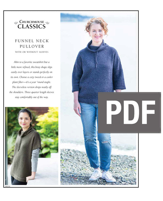Funnel Neck Pullover Pattern – Churchmouse Yarns & Teas