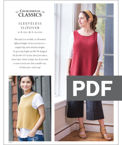 Sleeveless Slipover Pattern – Churchmouse Yarns & Teas