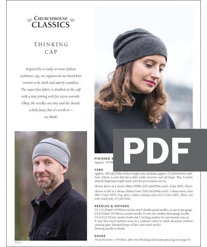 Thinking Cap Pattern – Churchmouse Yarns & Teas