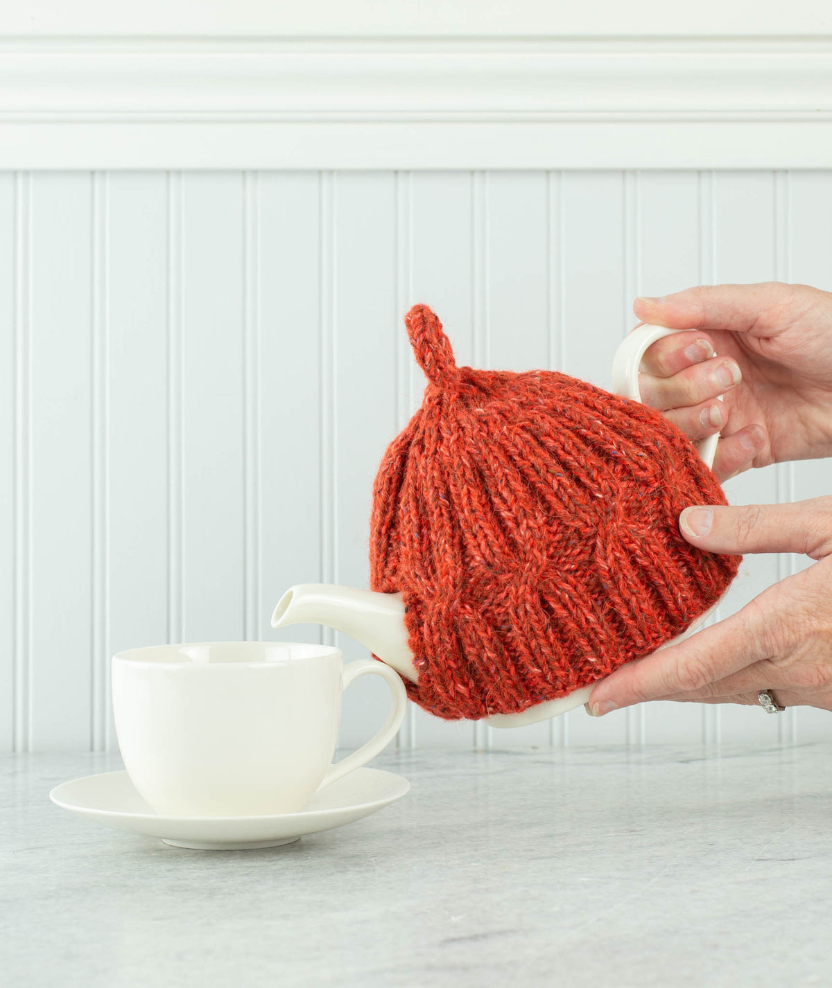 X x X Anniversary Tea Cozy: 2-Cup Version Using Rowan Felted Tweed ...